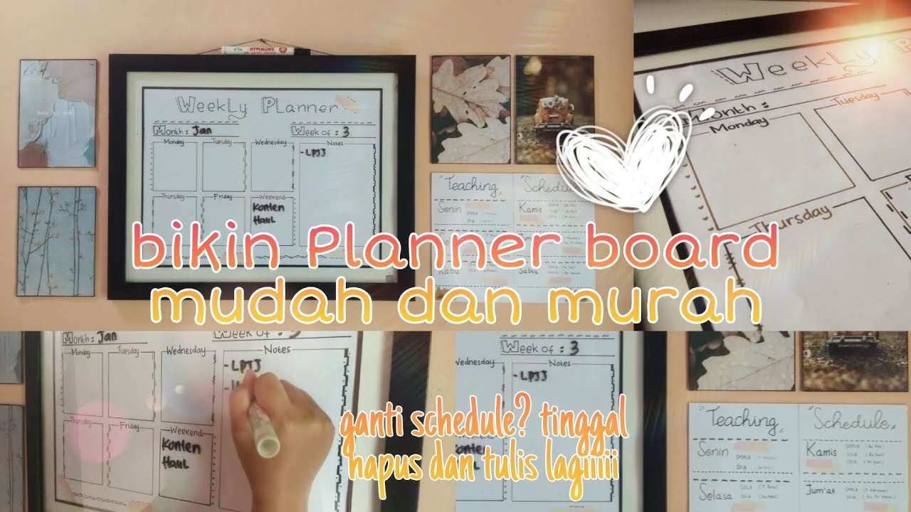 DIY PLANNER BOARD | MEMBUAT PAPAN SCHEDULE MURAH DAN MUDAH | Solusi ...