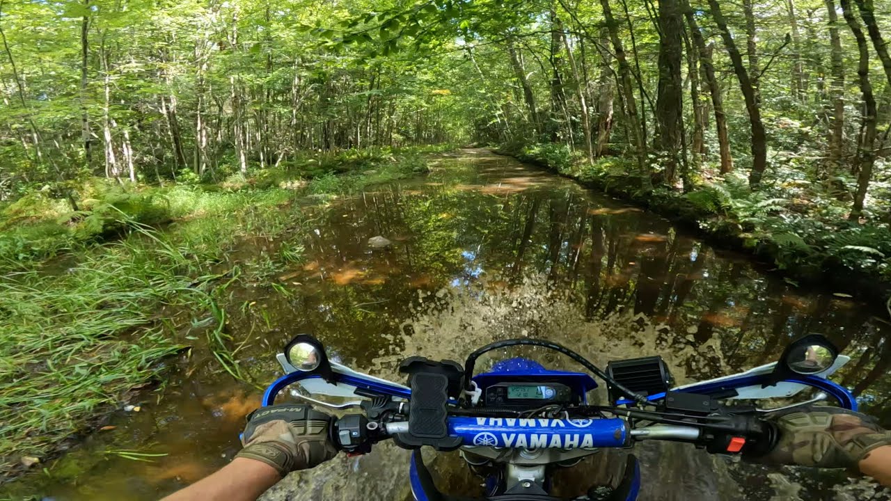 Dual Sport Trail Ride Through Deep Mud On WR250R - YouTube