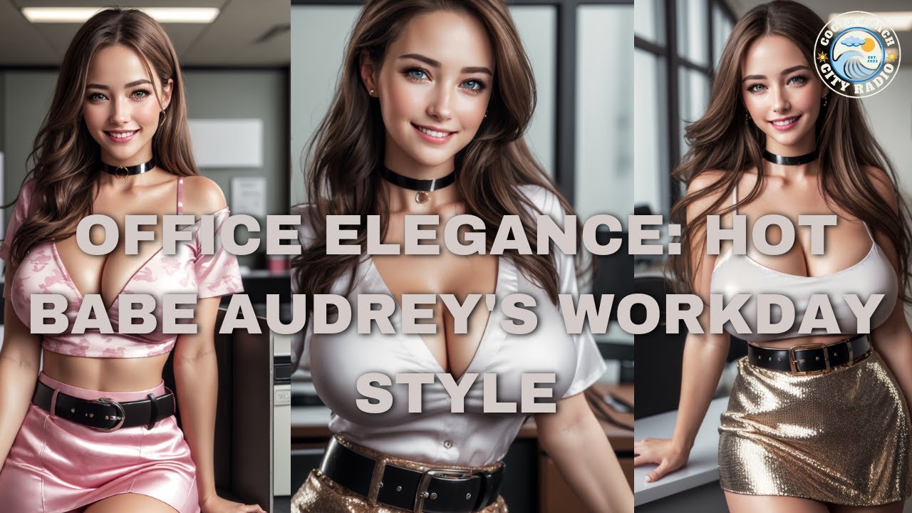 Office Elegance: Hot Babe Audrey's Workday Style AI Lookbook - YouTube