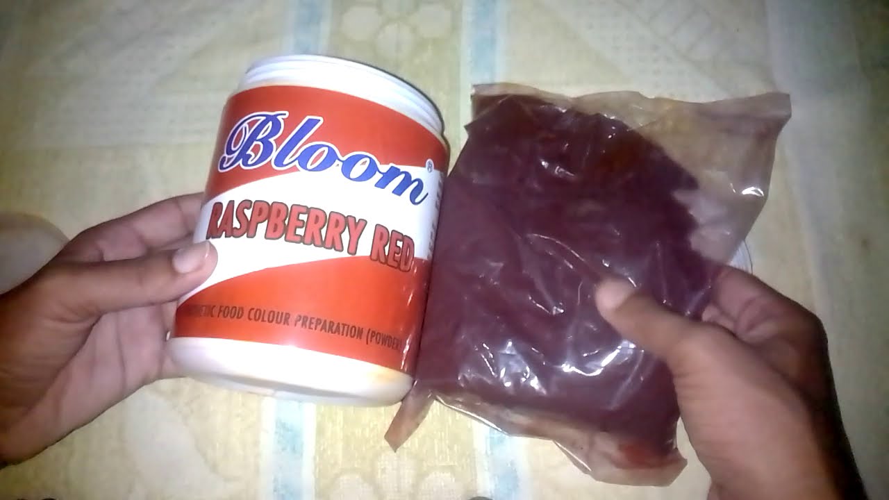 Bloom Raspberry Red Synthetic Food Colour Powder Honest Review - YouTube