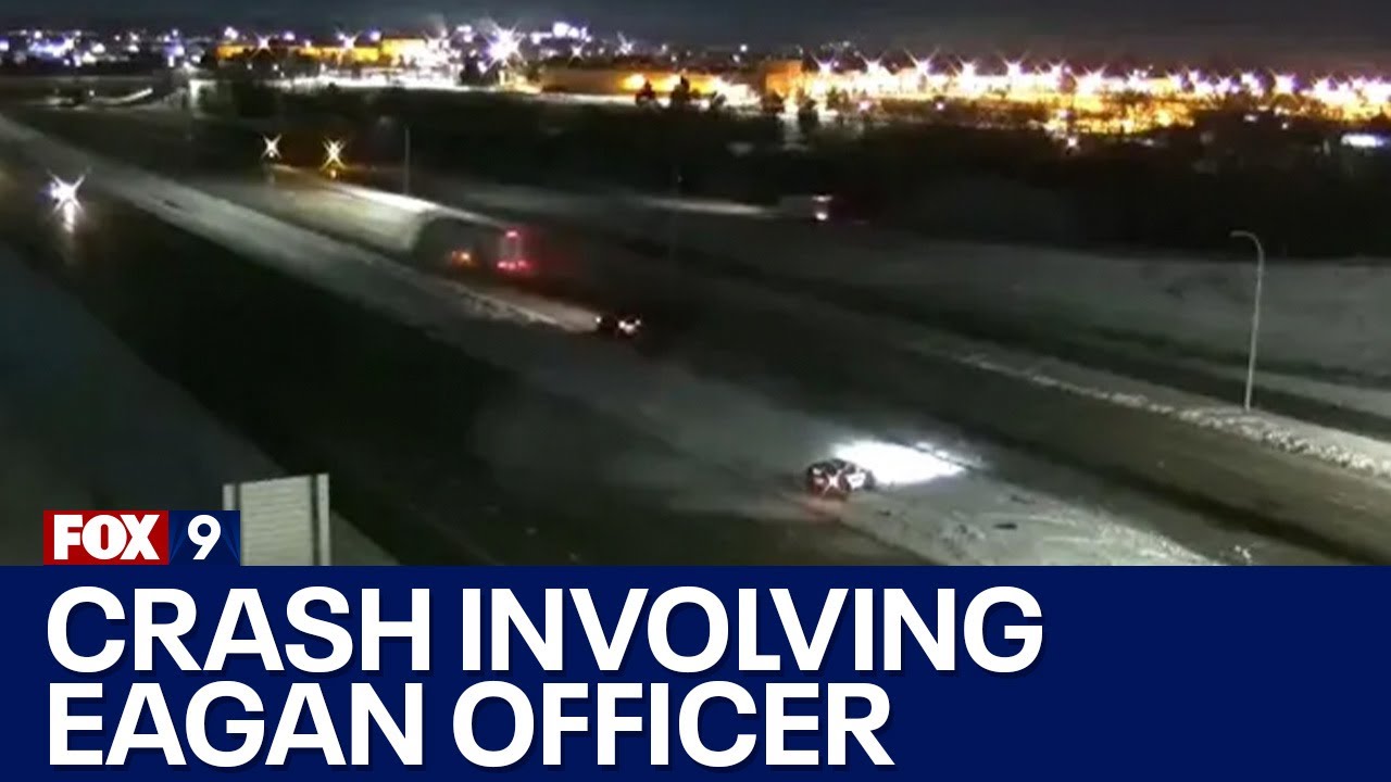MnDOT traffic cameras during, after crash involving Eagan officer - YouTube