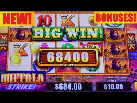 NEW! BUFFALO STRIKE SLOT MACHINE! $10 MAX BETS! BIG WINS! MULTIPLE ...