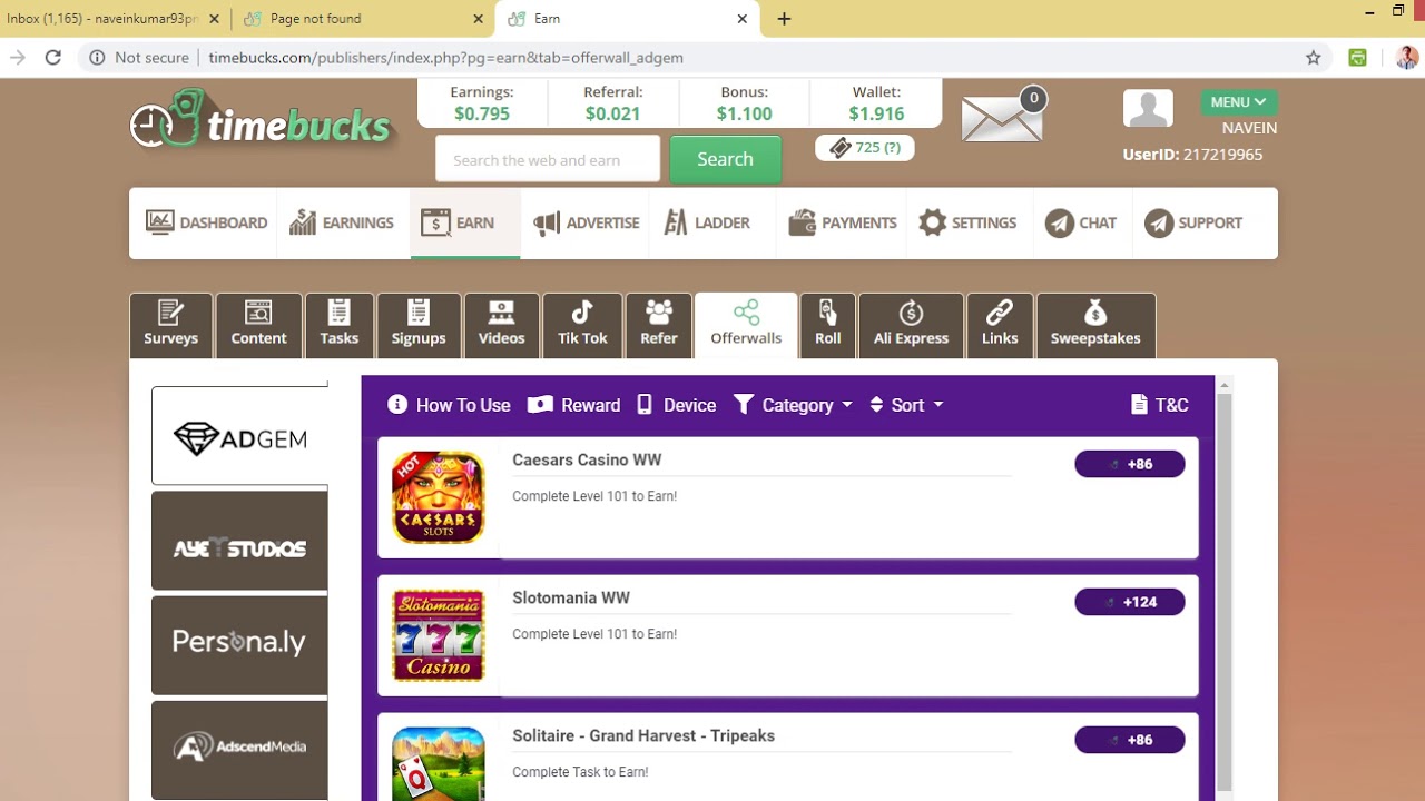 timebucks Online All in One Task Trusted Full Time Or Part Time Jobs ...