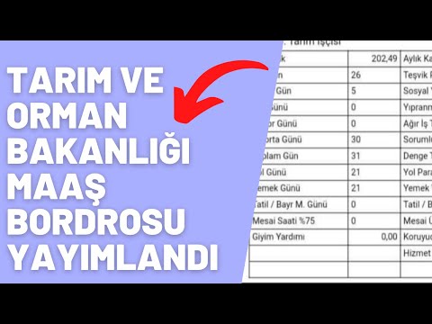 TARIM VE ORMAN BAKANLIĞI MAAŞ BORDROSU YAYIMLANDI❗4d işçi kadrosu son dakika