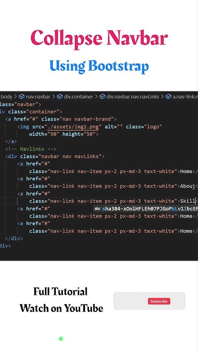 Responsive Navbar | Navbar Collapse | Bootstrap Tutorials #viral #shortvideos #shortsfeed - YouTube