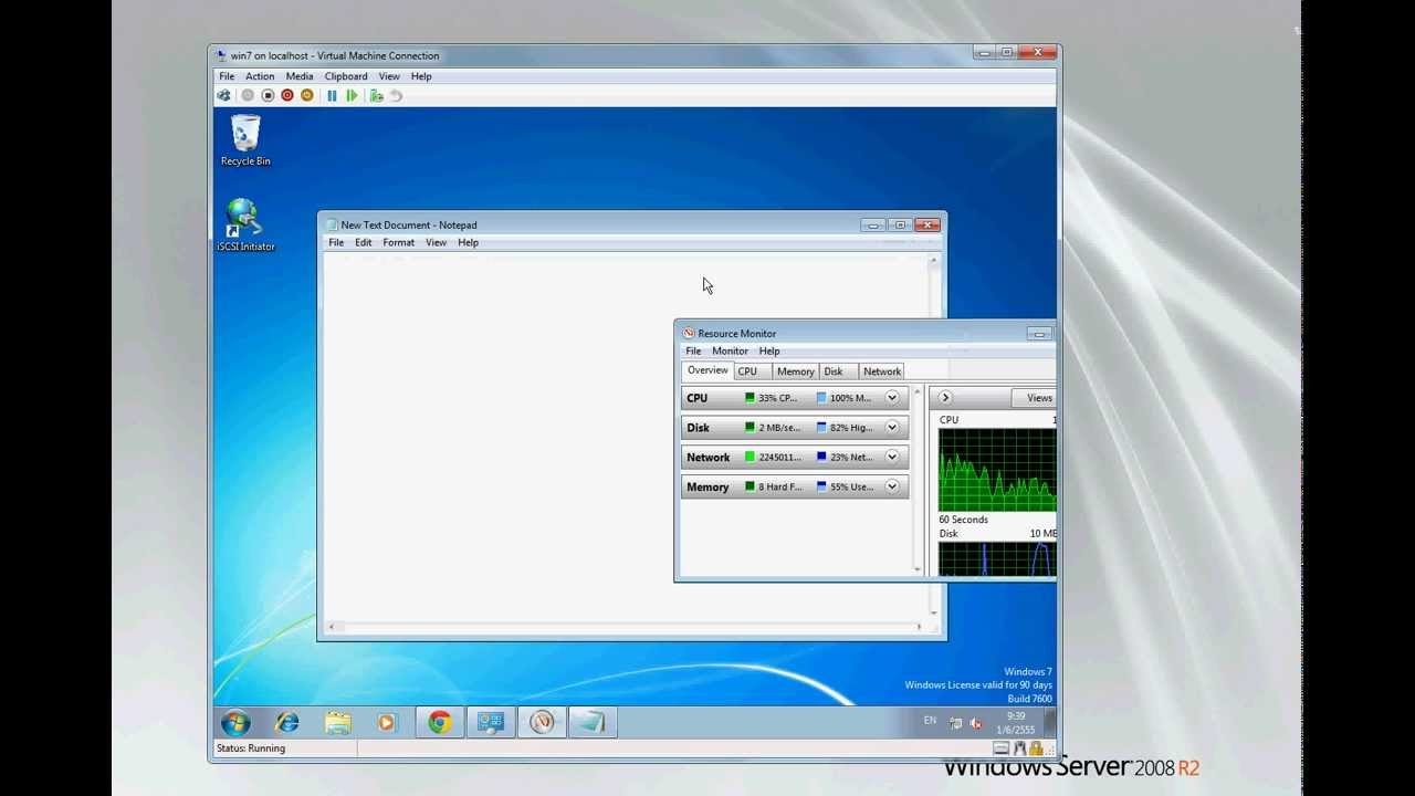 Basic Step:Boot iscsi+vhd Win7-64bit on VM Hyper-V Lancard 100Mbps ...