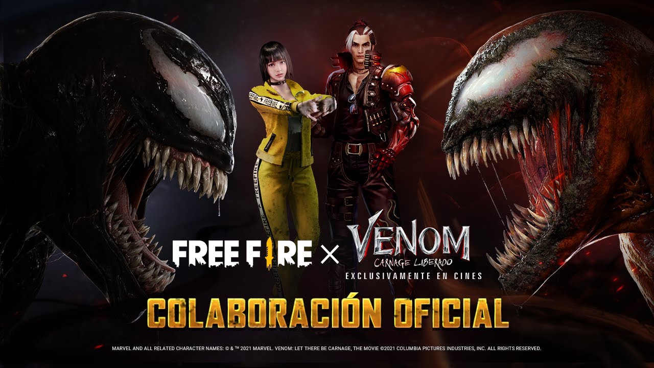 ¡COLABORACIÓN OFICIAL: VENOM CARNAGE LIBERADO x FREE FIRE! 🔥 | Garena ...