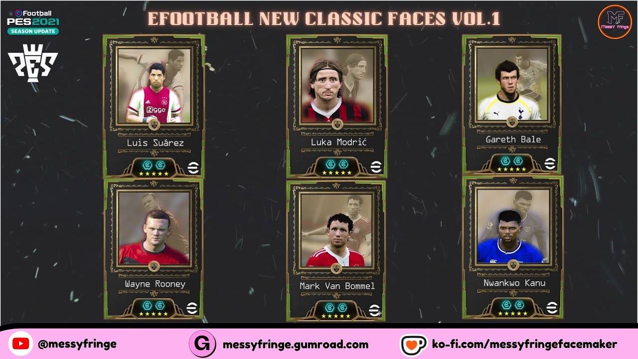[PES 2021] New classic faces converted from EFOOTBALL - YouTube