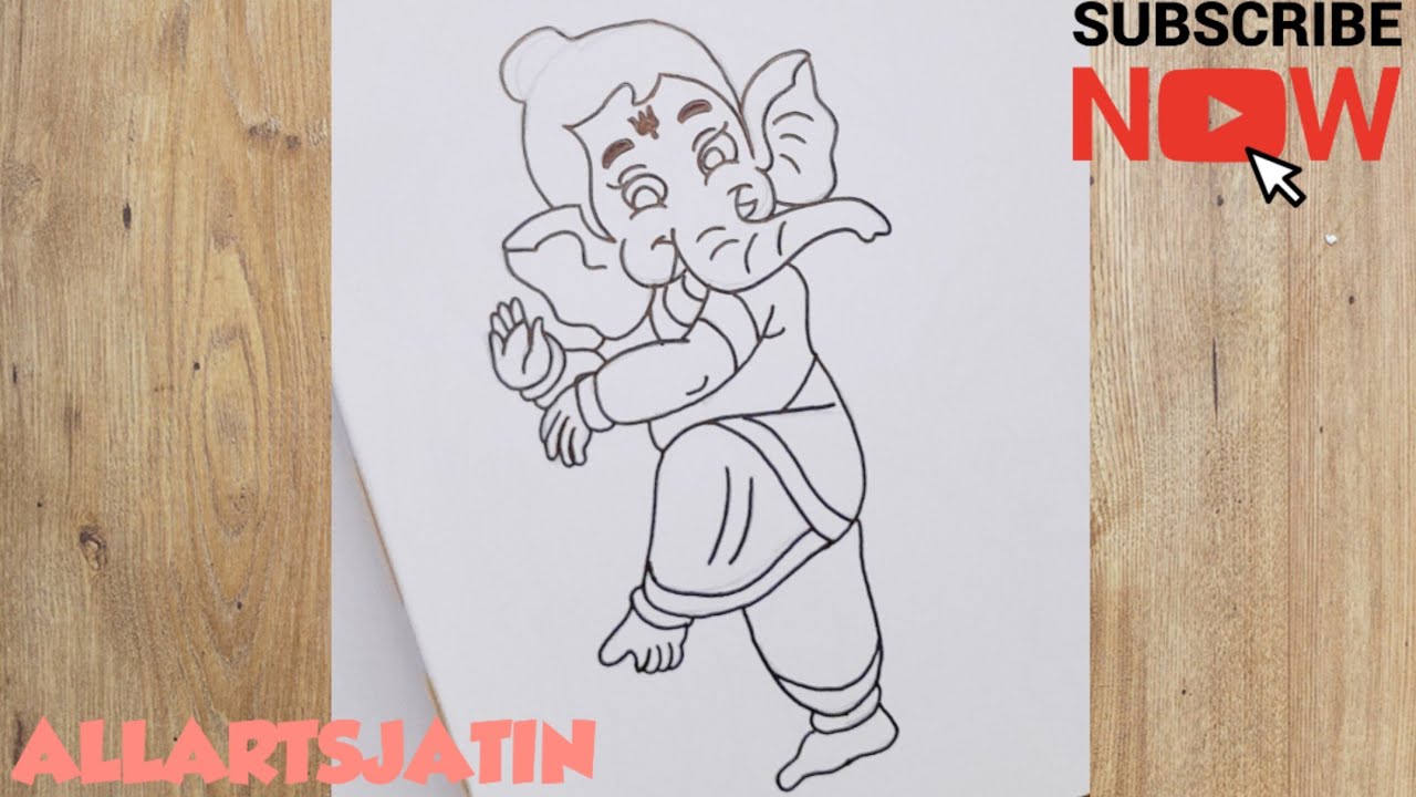 How to drawing lord Ganesh | Ganesh drawing | easy drawing step by step ...