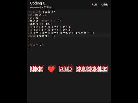 E star pattern printing program in C programming language #c 🔥🔥 #patternprogram 😎😊 # ...