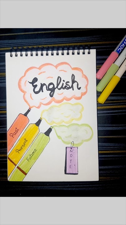 Notebook First Page Design for English Subject #shortsfeed #craftholic ...
