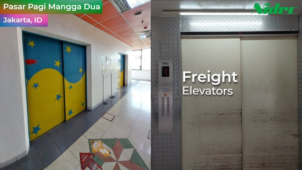Nidec (Mod) Traction Freight Elevator - Pasar Pagi Mangga Dua, Jakarta, ID Lift 4 5 - YouTube