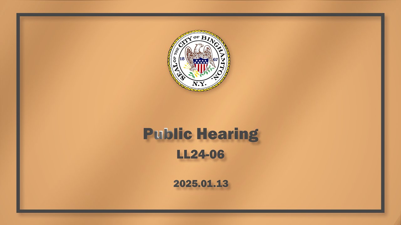 Public Hearing LL24-06 - 2025.01.13 - YouTube