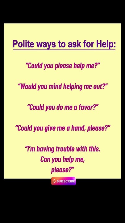 Polite ways to ask for Help in English# #english #speaking #viral #video #englishgrammar - YouTube