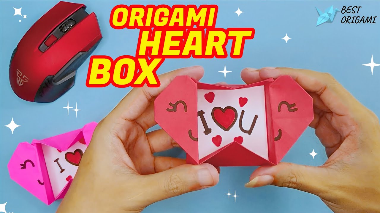 Love in a Box: DIY Origami Heart Box Tutorial - YouTube