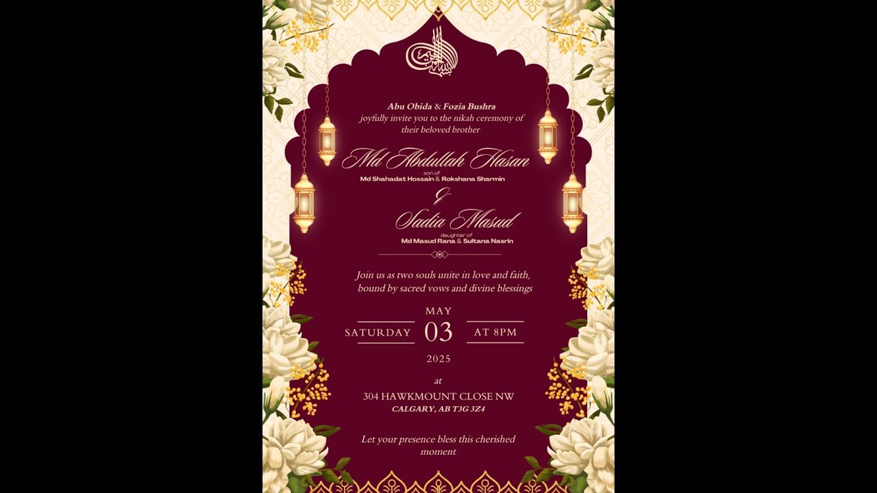 Marriage Ceremony of Abdullah & Sadia - YouTube