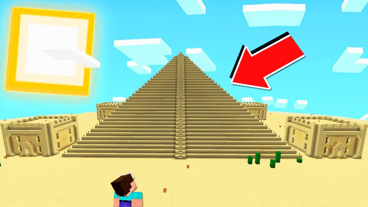 WHO BUILT THAT PYRAMID?! NOOB FOUND SECRET DESERT in MINECRAFT! - YouTube