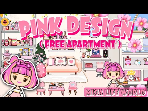 PINK DESIGN FREE APARTMENT IN MIGA WORLD 💗🍭🌸 | | MAE Game Station - YouTube