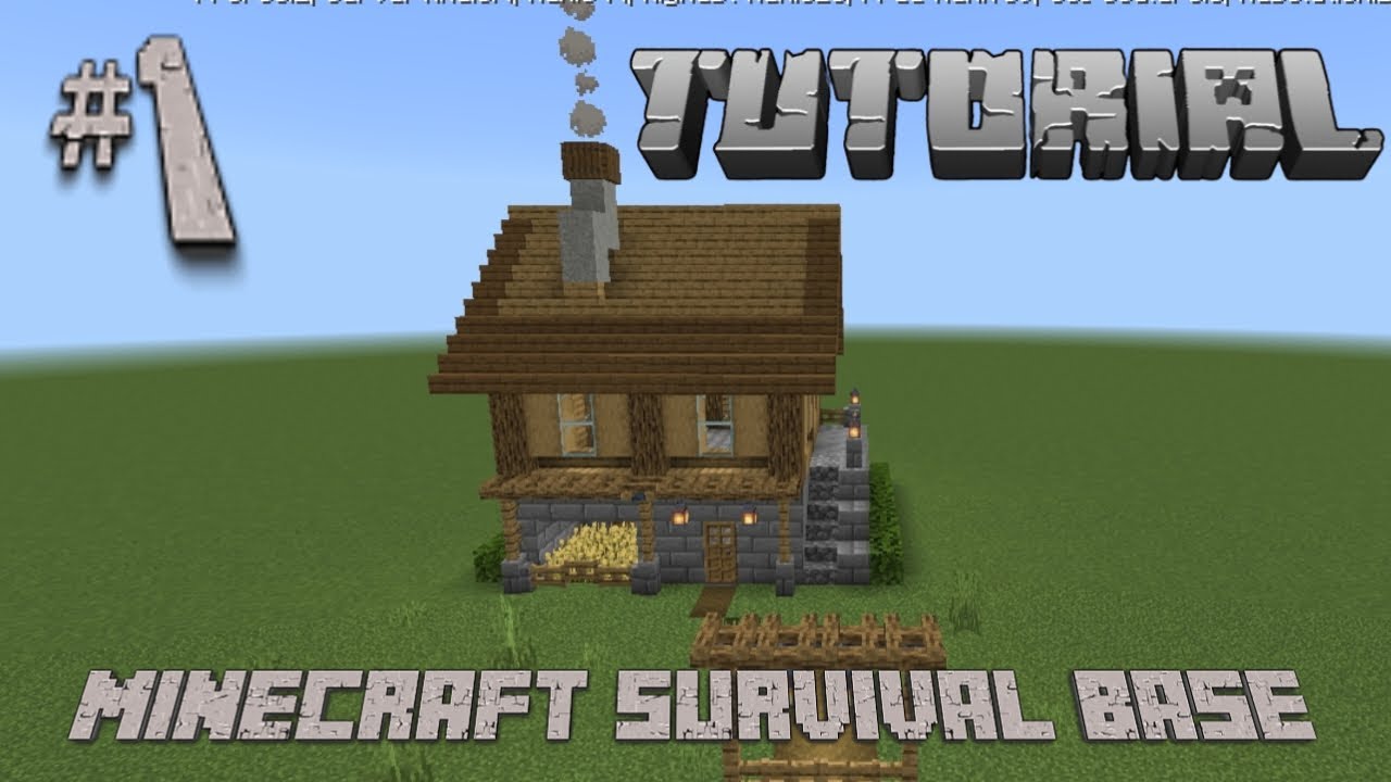 minecraft easy survival base toturial - YouTube