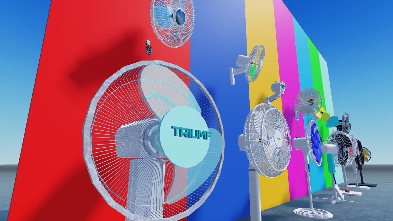 New Colour Pedestal Fan And Wall Fans : Roblox Fan Video - YouTube