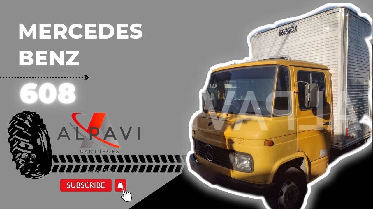 Mercedes Benz 608 3/4 An ok 1984 com Baú 6m a venda - YouTube