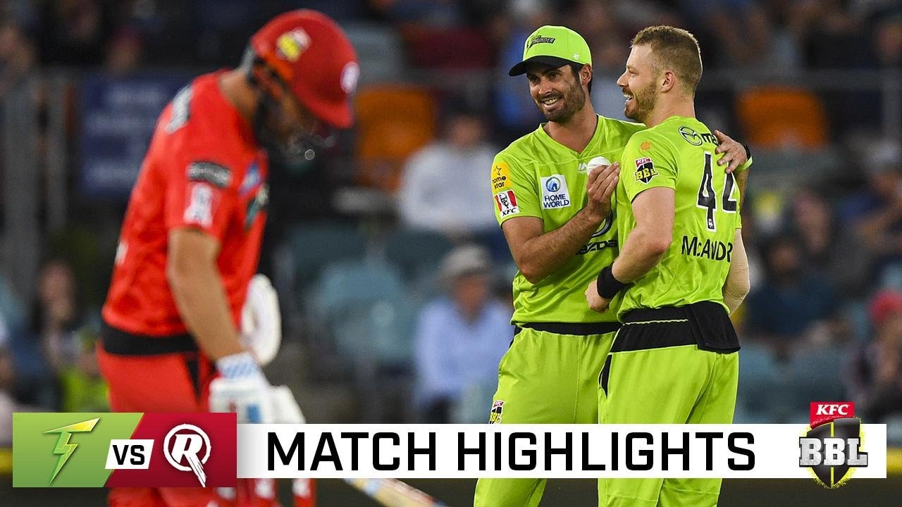 Renegades all out for 80 in thumping Thunder win | KFC BBL|10 - YouTube