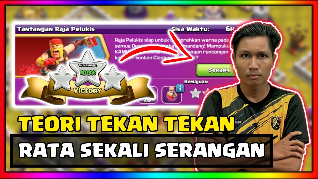 Cara Meratakan Tantangan Terbaru COC (Raja Pelukis) | Clash of Clans ...