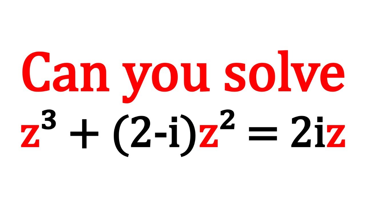 A Nice Cubic Equation | Problem 525 - YouTube