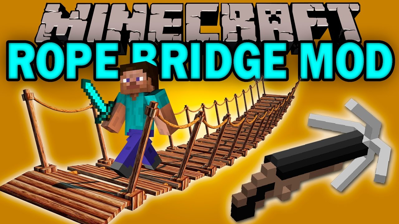 ROPE BRIDGE MOD - Puentes colgantes en Minecraft! - Minecraft mod 1.10. ...