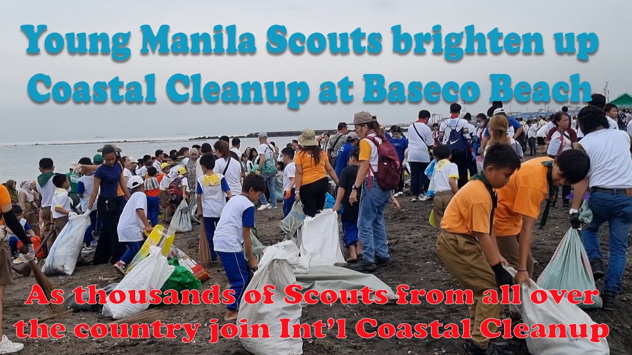 Young Scouts brighten up Int'l Coastal Cleanup - YouTube