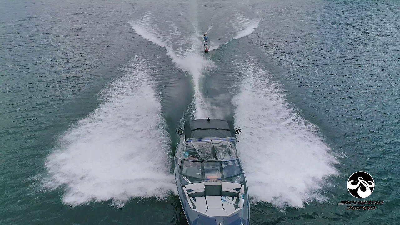 SKYWINDJAPANproject WIND SURFING × WAKE BOARD[Drone Footage] - YouTube