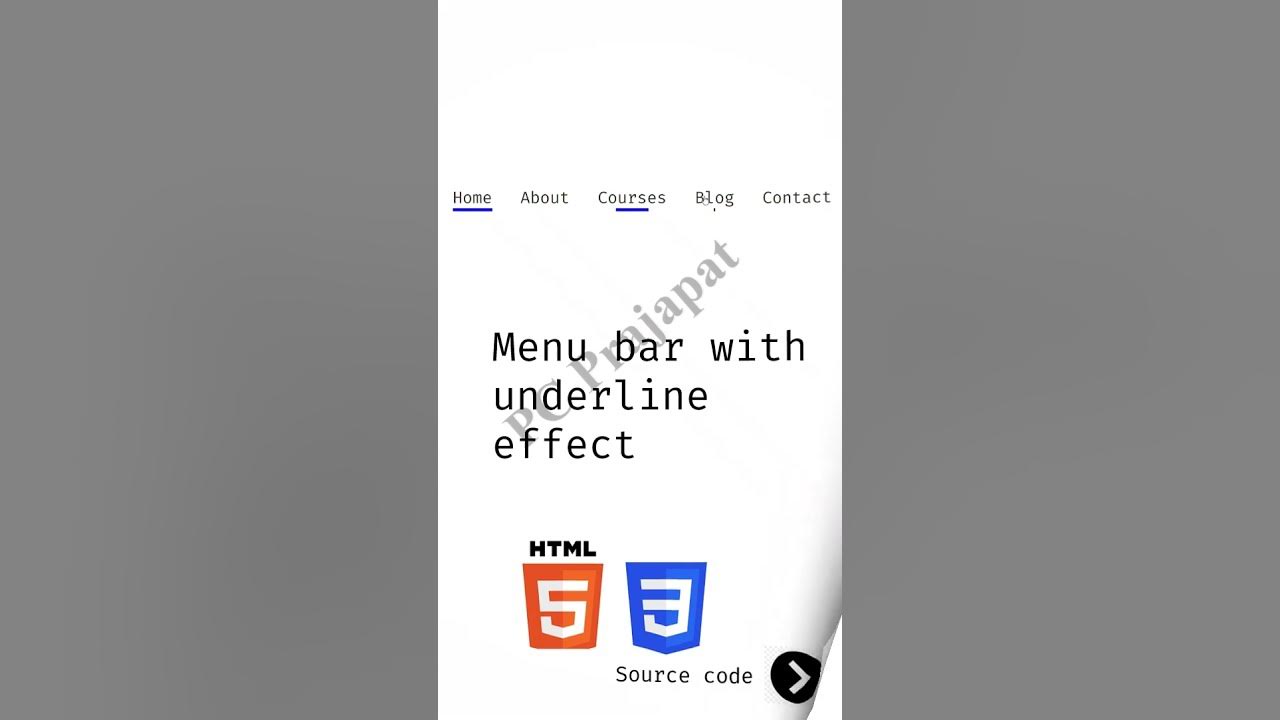 menu bar using html css JavaScript #css3 - YouTube