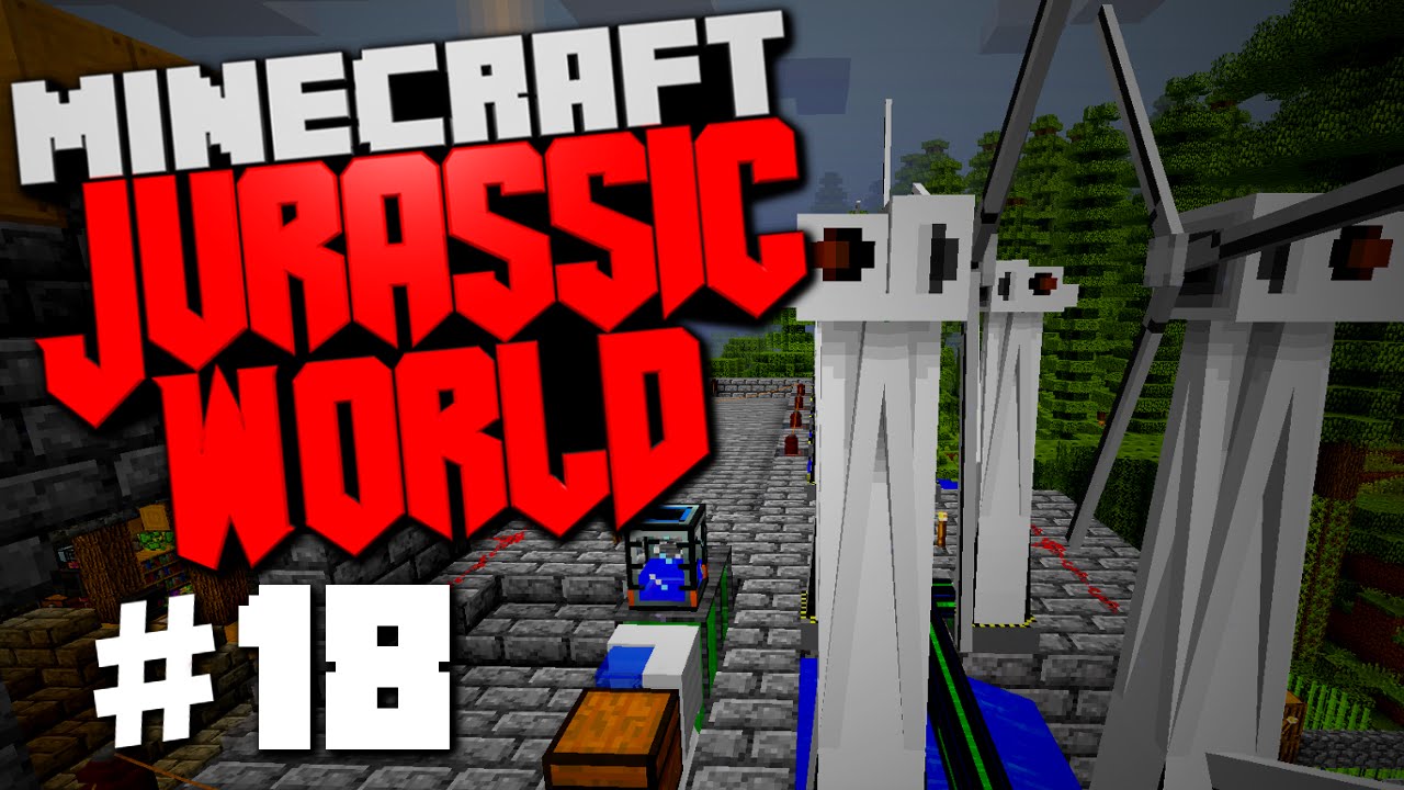 Jurassic World | Minecraft Rexxit Modpack #18 "Wind Turbine Setup, Base ...