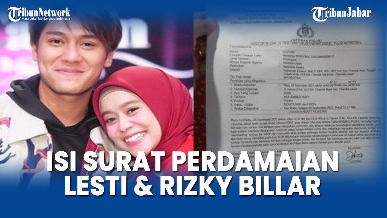 Isi Surat Perjanjian Perdamaian KDRT Lesti dan Rizky Billar - YouTube