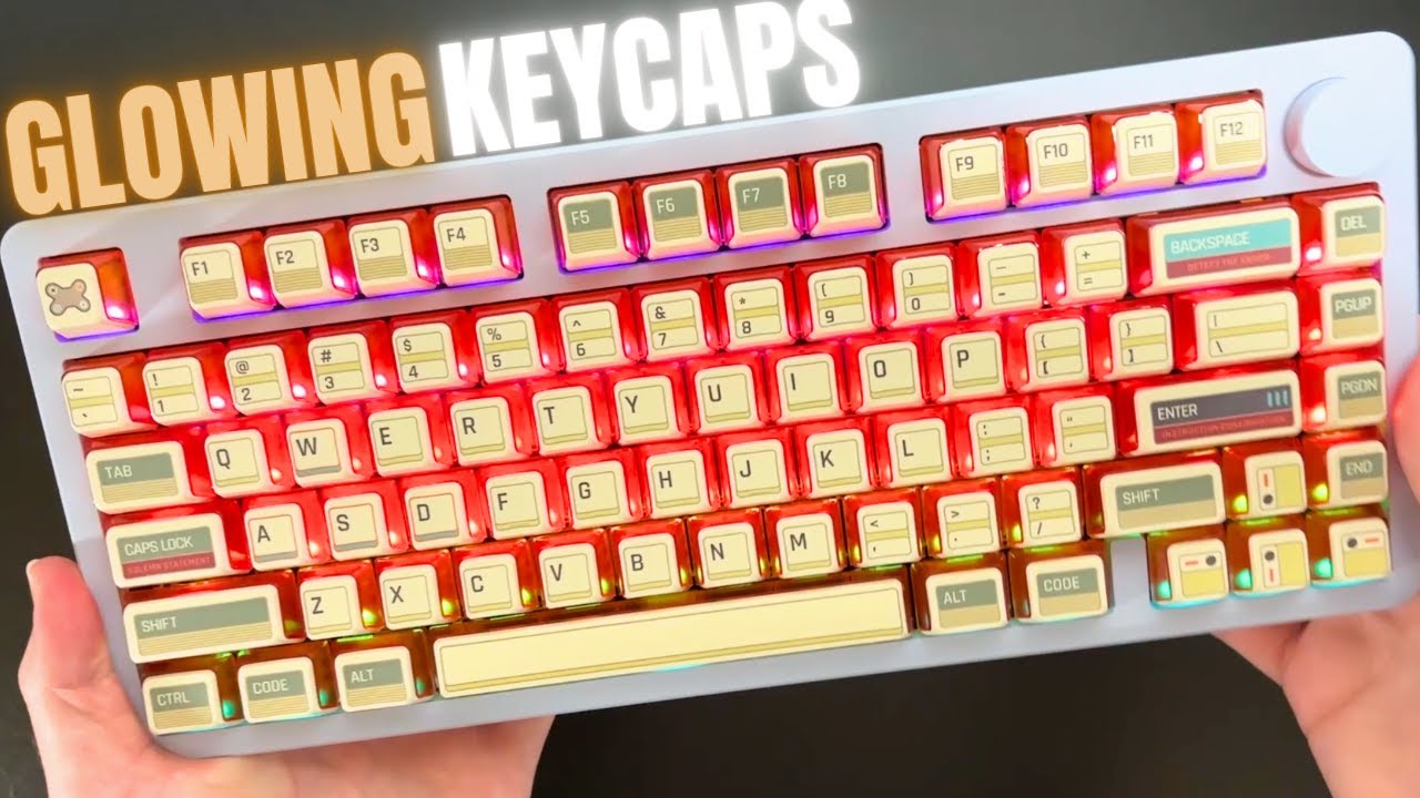 GLOWING Keycaps KeyTok Orange Ctrl KOL Review - YouTube