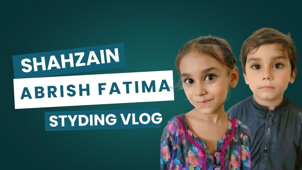 Abrish Fatima & Shahzain Studying Vlog | Cute Kids Learning Moments - YouTube