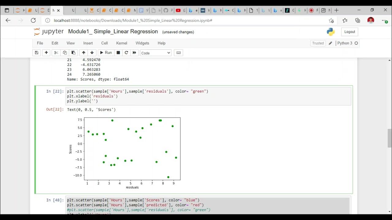 Simple Linear regression in jupiter - YouTube