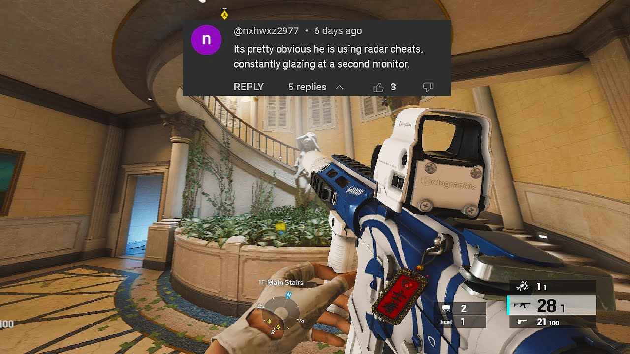 "its pretty obvious he is using radar cheats" - YouTube