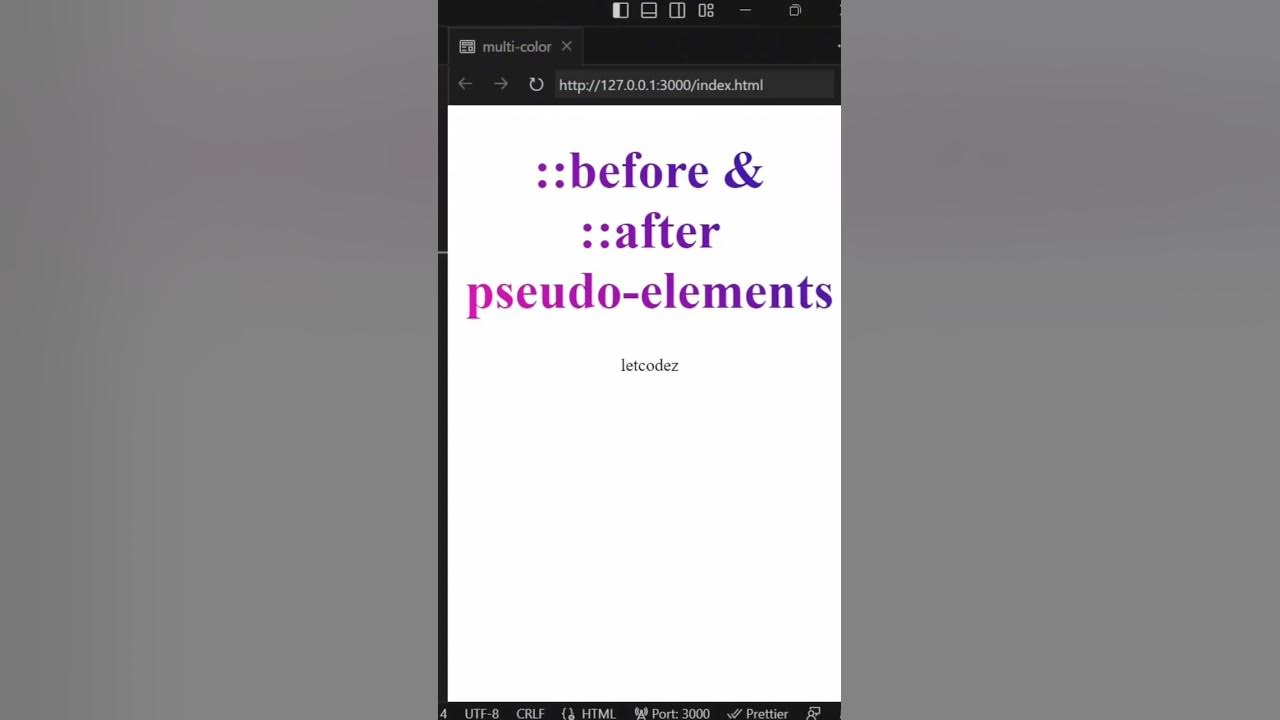 Before And After Css Elements Css Ytshorts Coders Dsa Javascript Html5 Dsalgo Frontend 