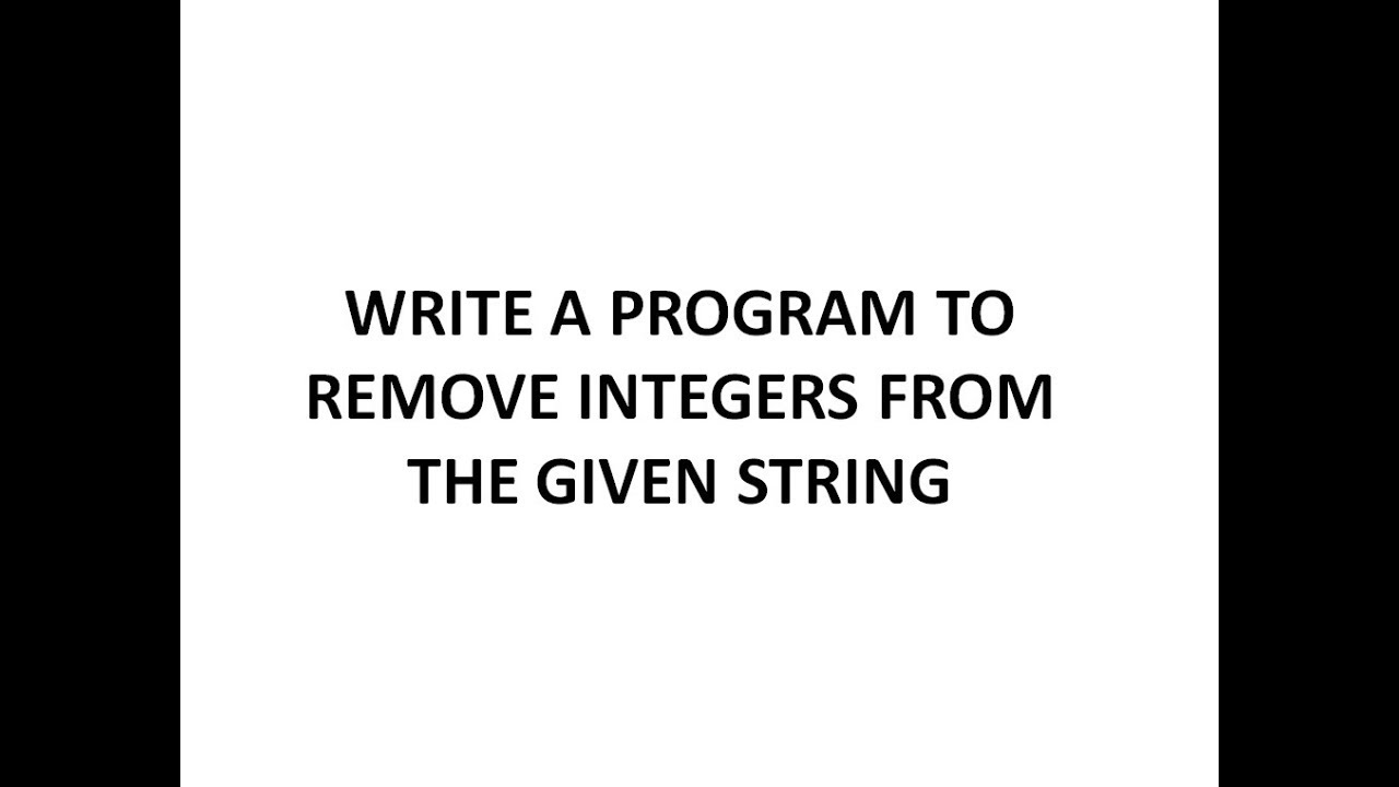 Remove Integers From String Java YouTube remove-integers-from-string-java-youtube