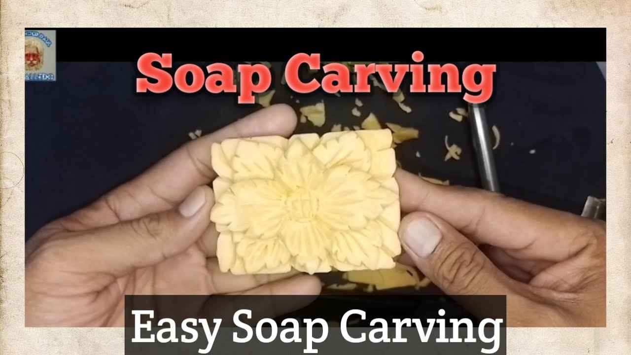 Simple Flower SOAP CARVING #SoapCarving #FlowerSoapCarving # ...