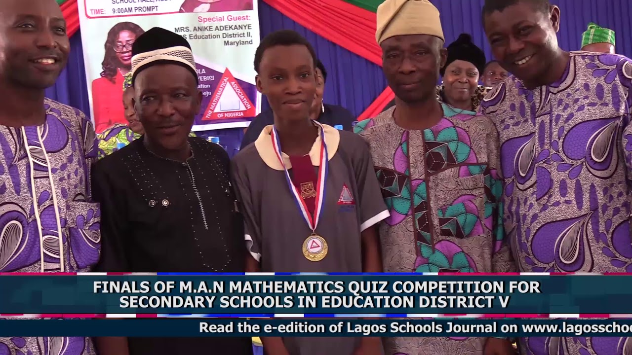 FINALS OF M.A.N MATHEMATICS QUIZ COMPETITION FOR SECONDARY SCHOOLS IN ...