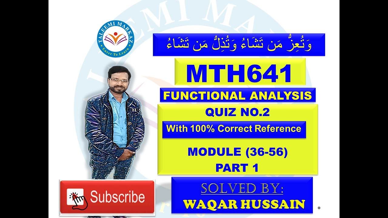 MTH641 quiz no 2 solution by taleemi markaz part 1 - YouTube