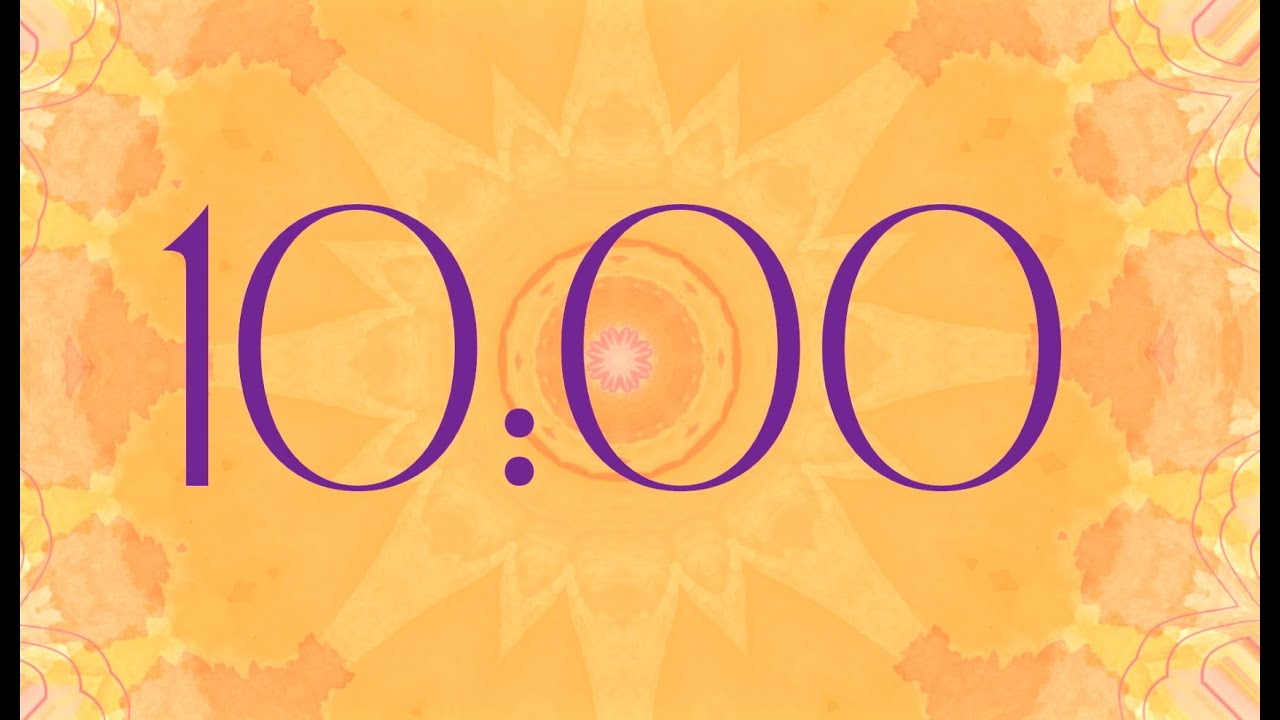 10 Minute Fun Visual Classroom Timer with Relaxing Music (Synth Tones ...