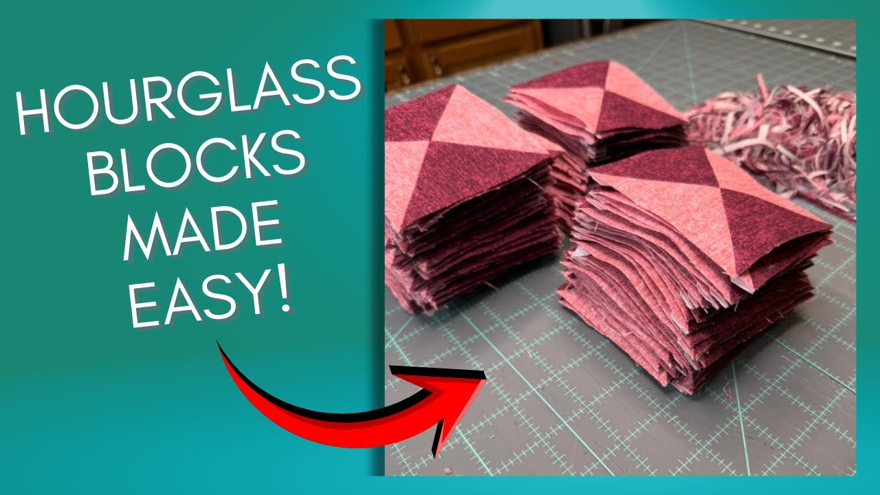 HourGlass Block AKA Quarter Square Triangle Tutorial - full sewing and ...