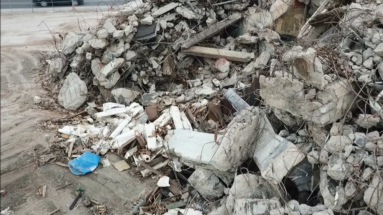The Central Brass building in Cleveland demolition remains drone ...
