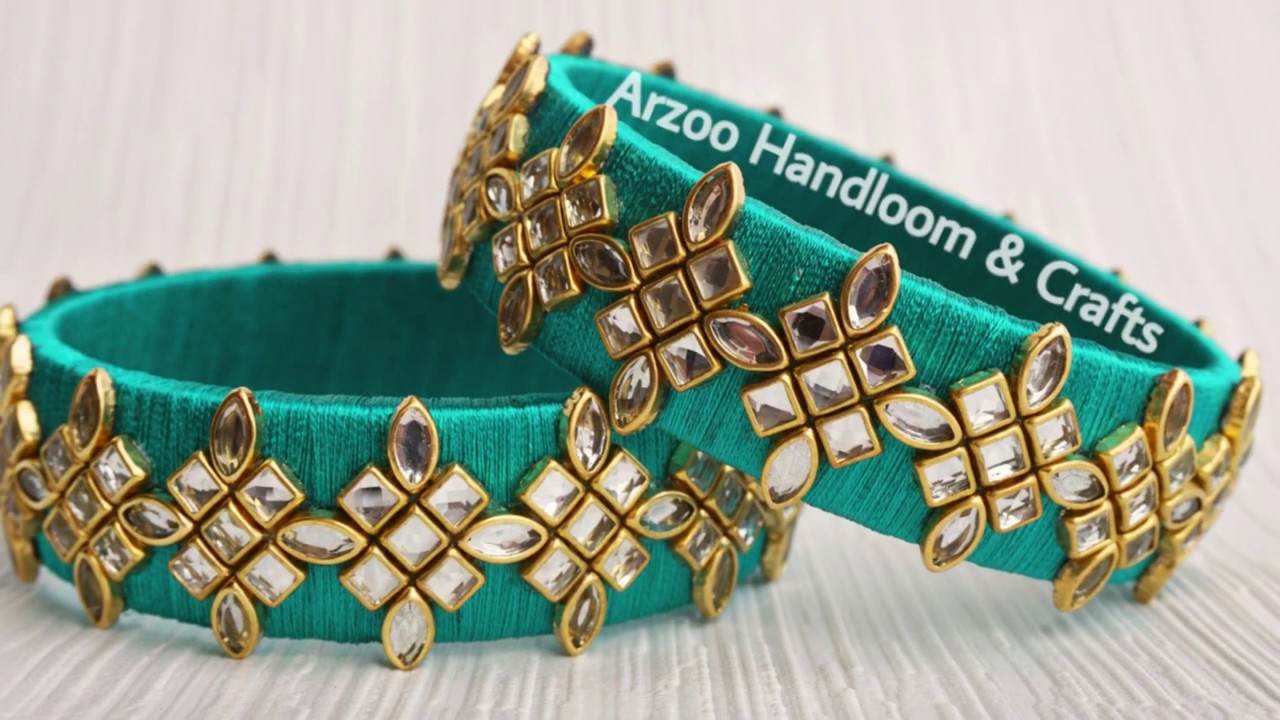 Latest & Unique silk thread bangle making at home I Easy and Simple ...