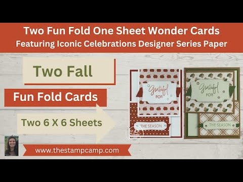 Two Fun Fold Fall One Sheet Wonder Cards with the Iconic Celebrations ...