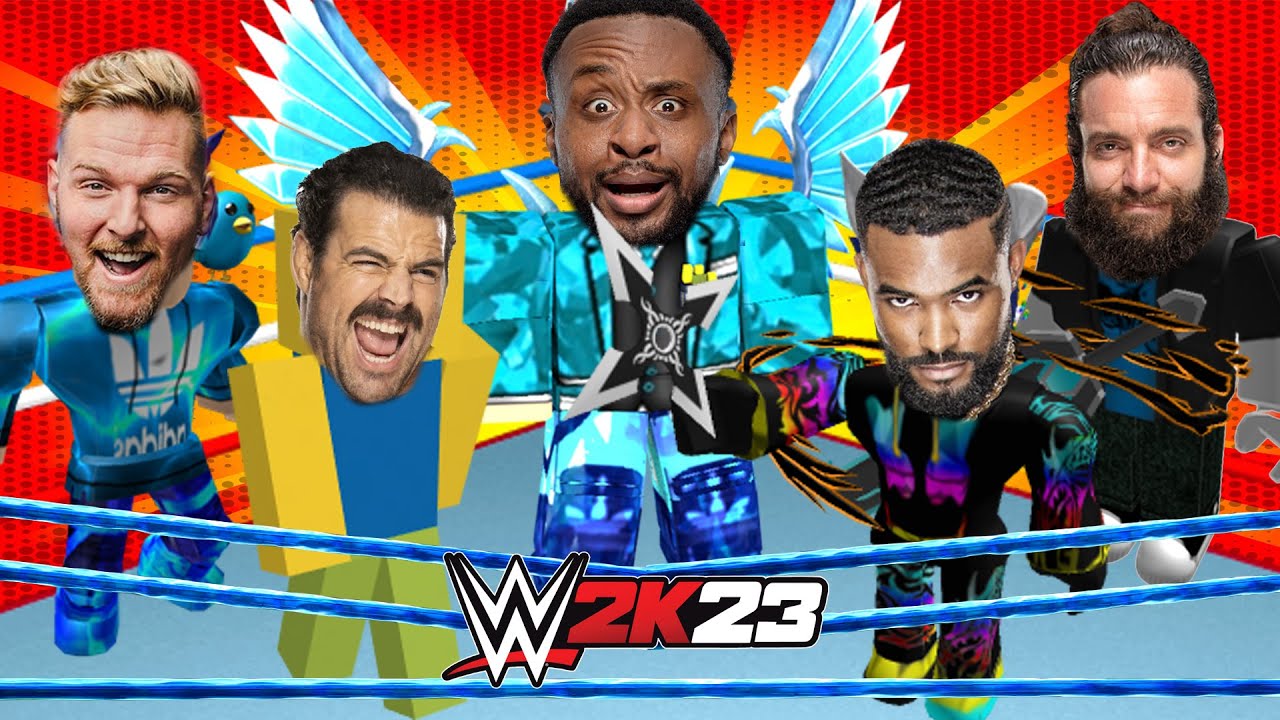 WWE Superstars are ROBLOX SKINS in WWE 2K23 FIRST BLOOD MATCH - YouTube