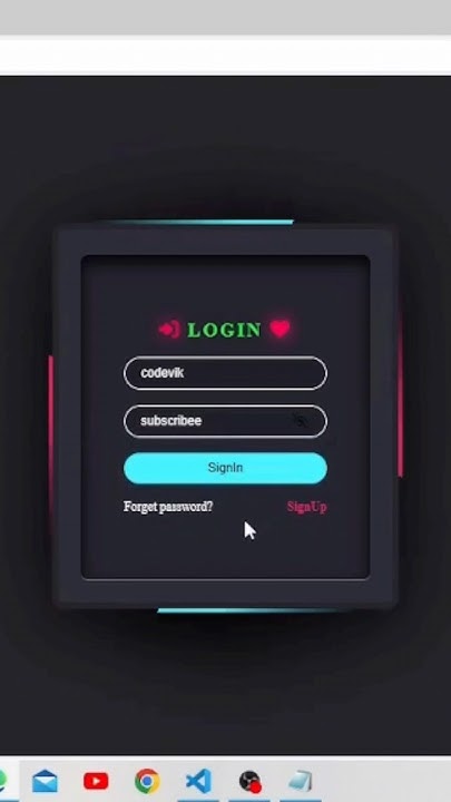 Create a LogIn page | #html #html5 #css3 #css #htmlcss #programming #viral #funny #shorts # ...